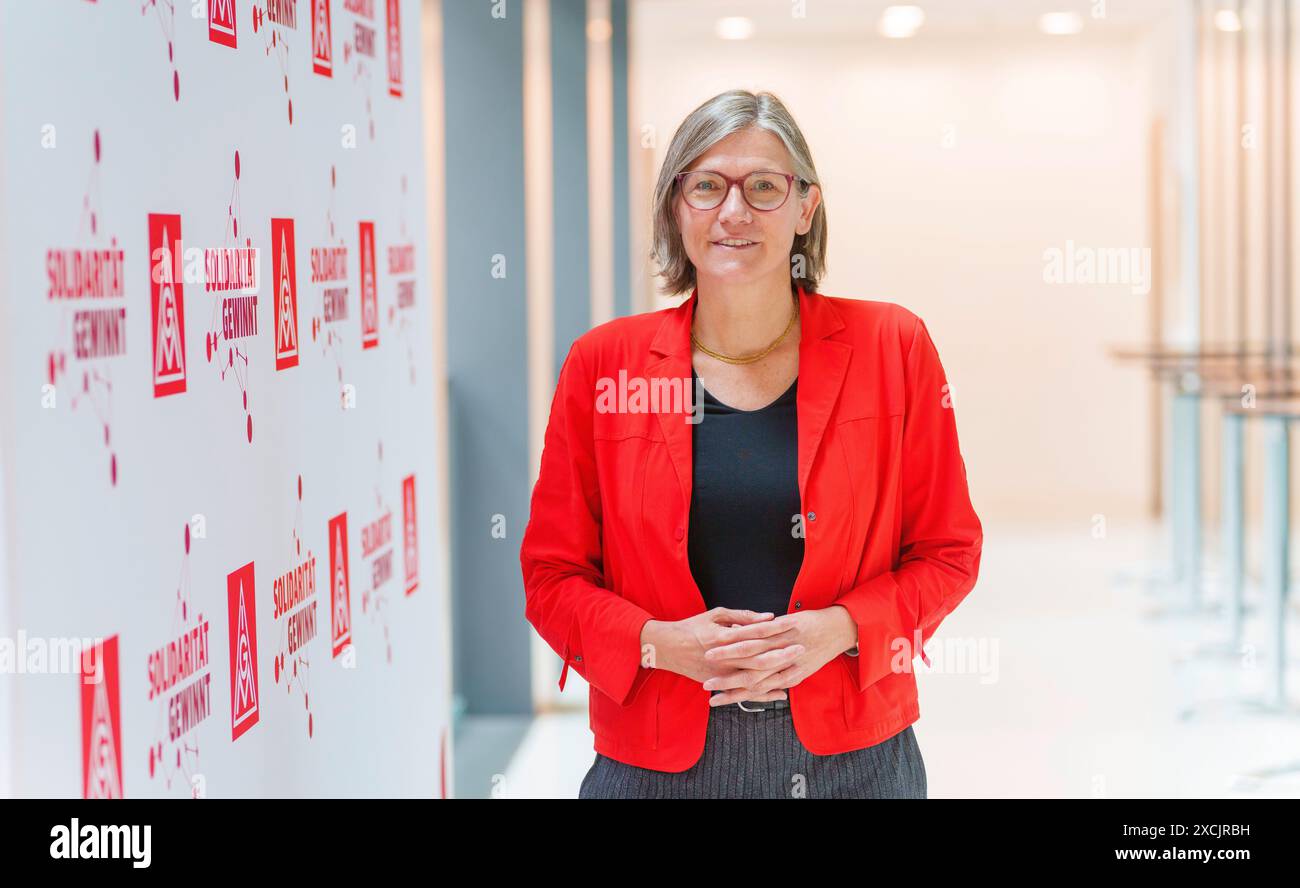 17 June 2024, Hesse, Frankfurt/Main: Christiane Benner, First ...