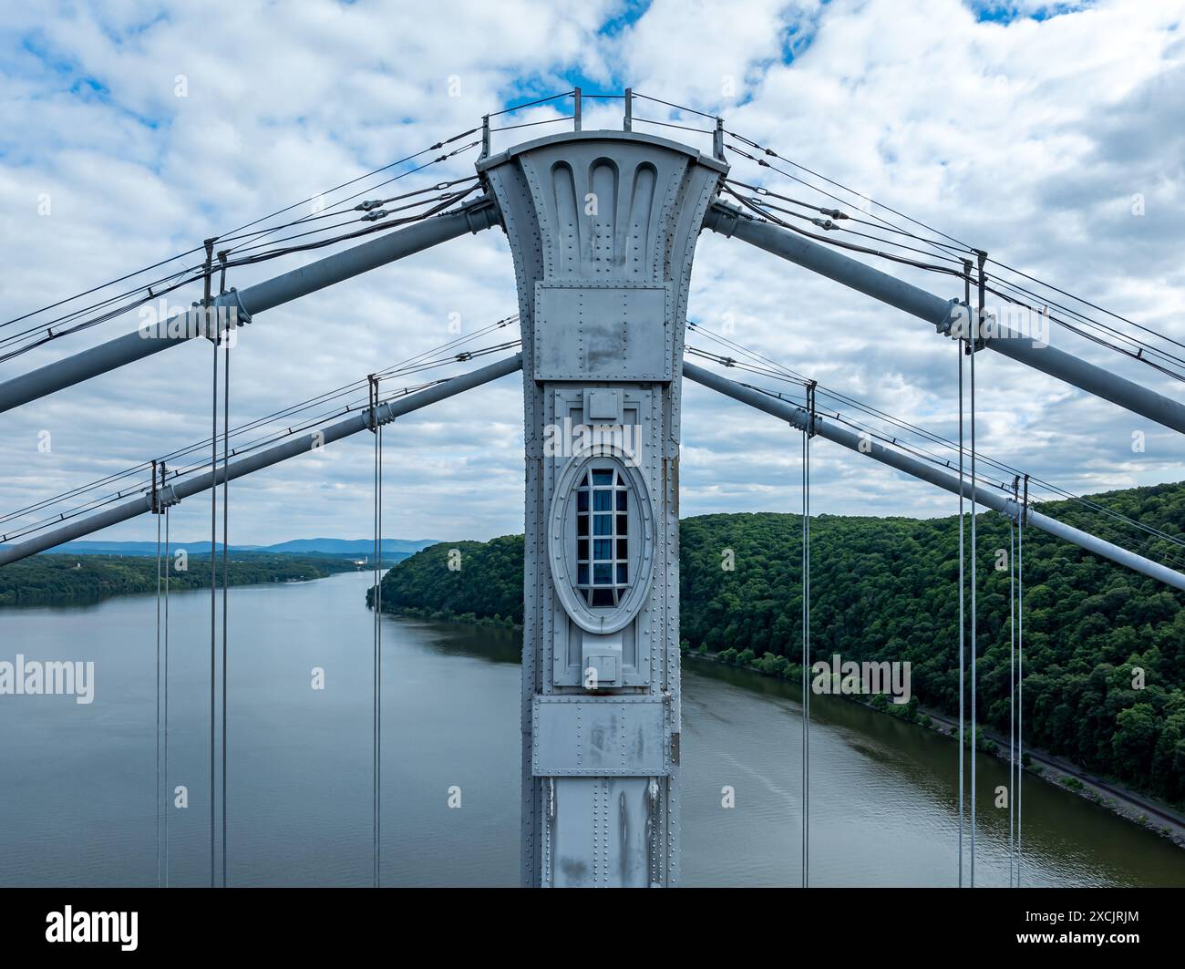 Aerial photo of the Franklin Delano Roosevelt Mid-Hudson Bridge over ...