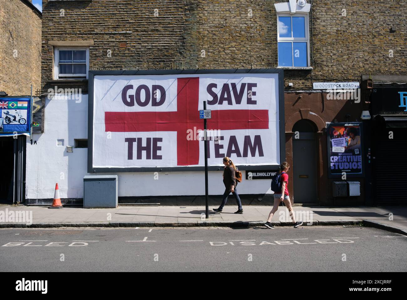London, UK. 17th June 2024. Euros 2024: God Save The Team billboard by ...