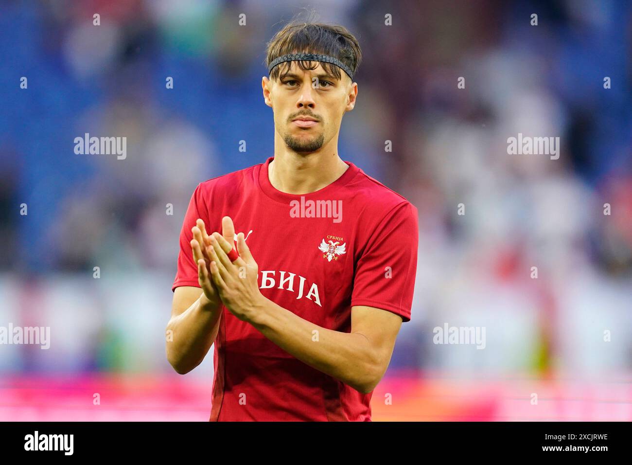 Veljko Birmancevic of Serbia during the UEFA Euro 2024 match between ...