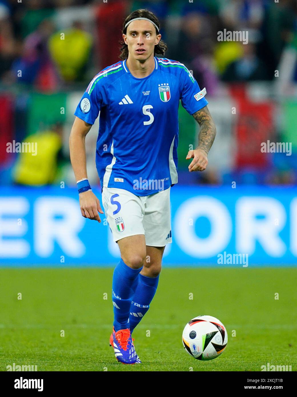 Riccardo Calafiori of Italy during the UEFA Euro 2024 match between ...