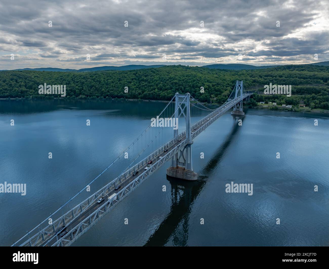 Aerial photo of the Franklin Delano Roosevelt Mid-Hudson Bridge over ...