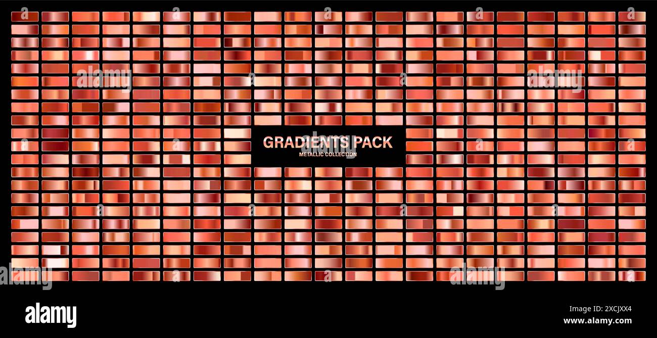 Bronze, copper orange glossy gradient, metal foil texture. Color swatch ...