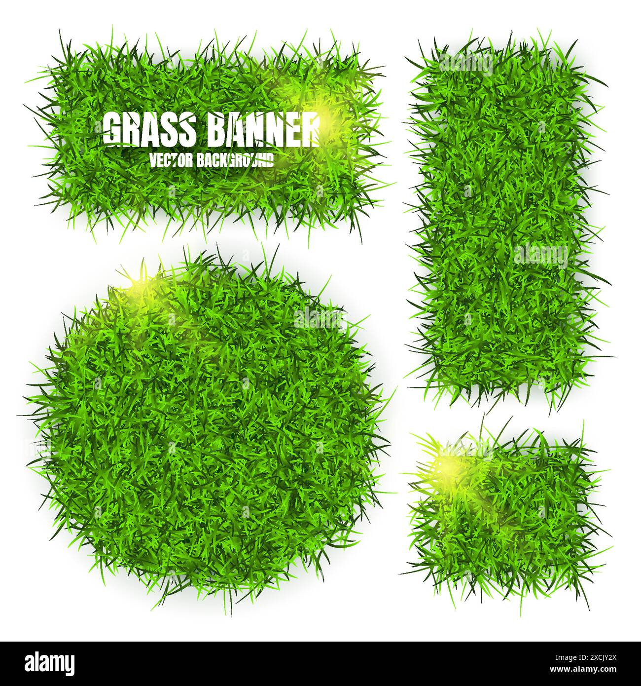 Green grass banners, background. Field, meadow texture, grassy ...