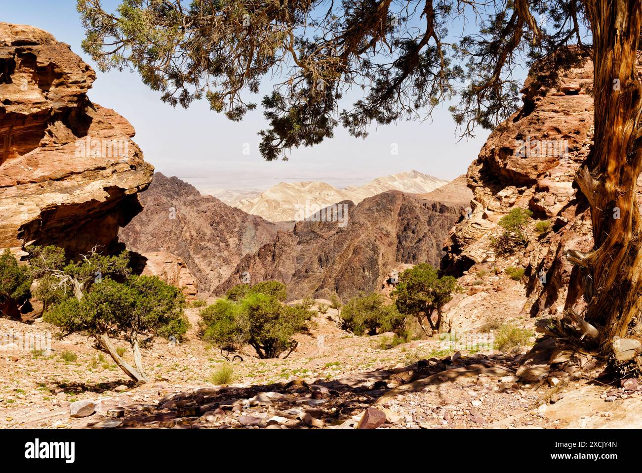 Rocky hills in Wadi Rum valley, Jordan Stock Photo - Alamy