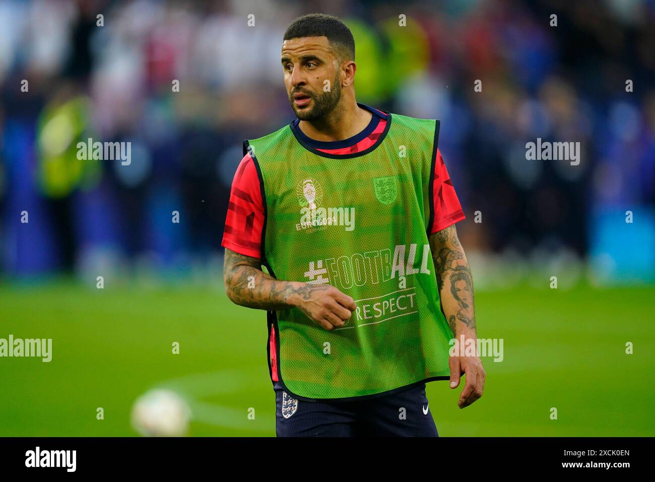 Kile Walker of England during the UEFA Euro 2024 match between Serbia ...