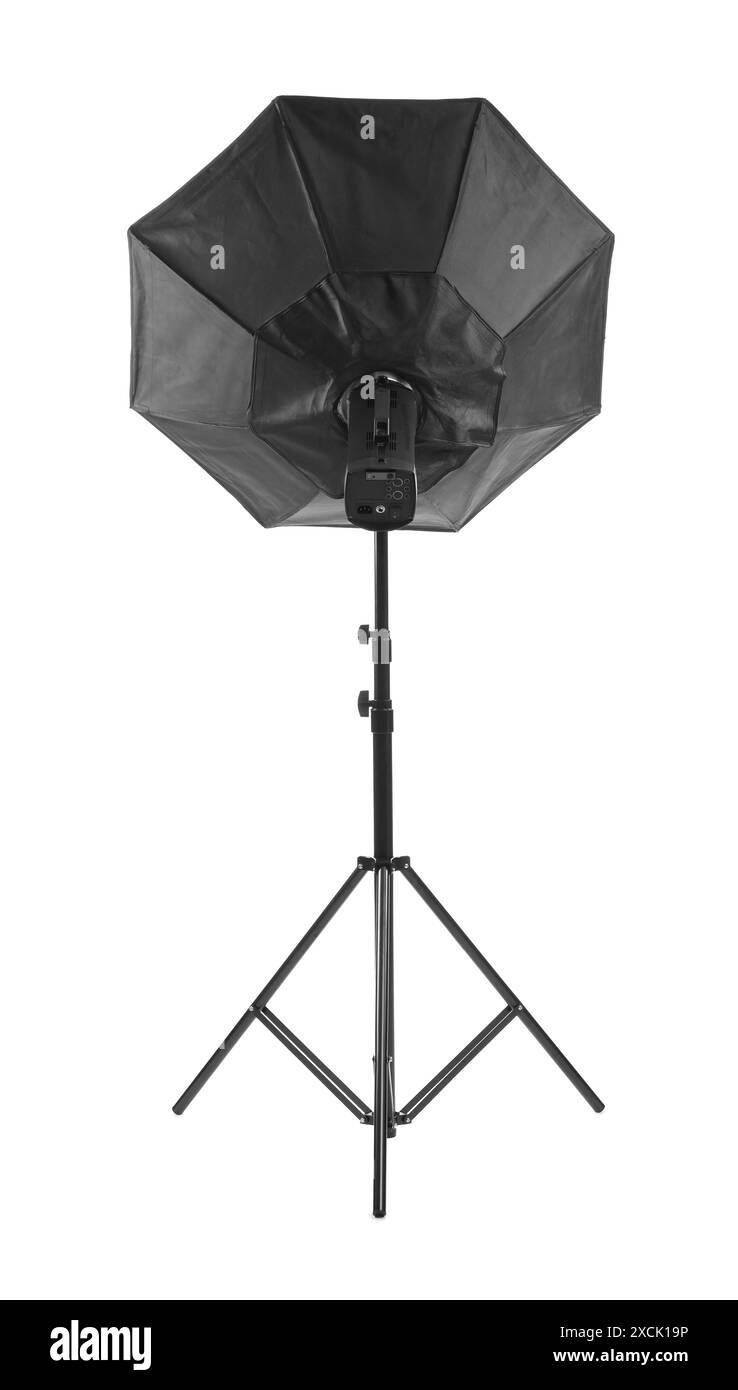 Professional light reflector isolated on white. Photographer's ...