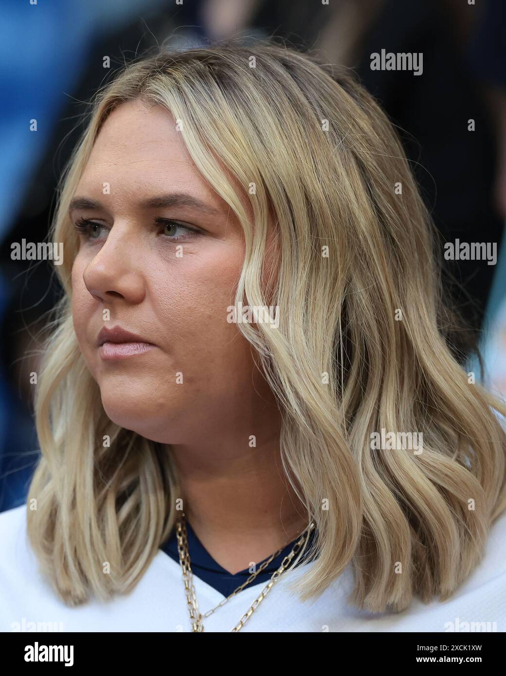 Gelsenkirchen, Germany. 16th June, 2024. Kate Goodland, wife of Harry ...