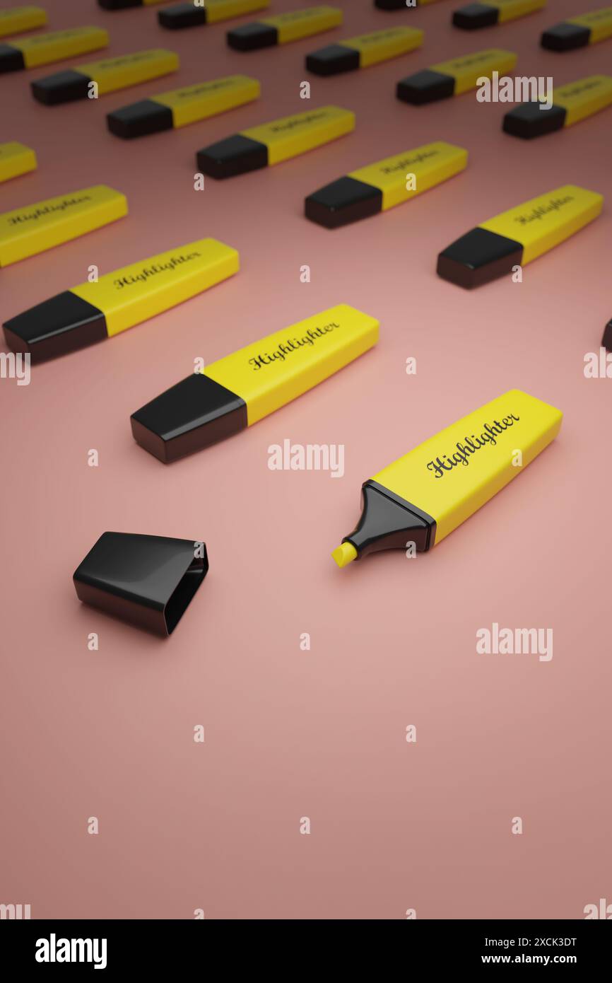 Highlighter pen, cut out hi-res stock photography and images - Alamy