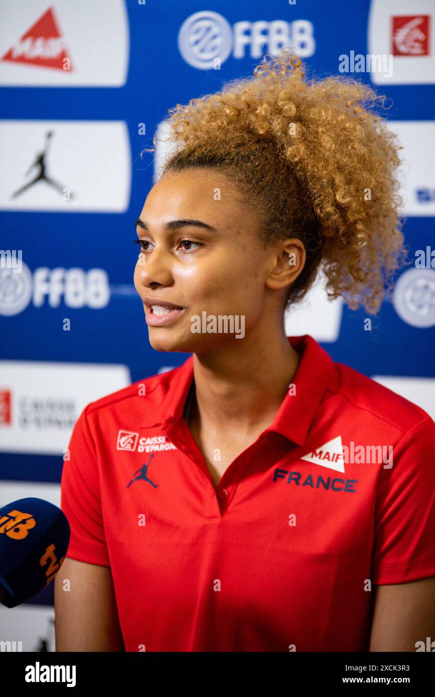 Paris, France. 17th June, 2024. Eve Wembanyama of France during the ...
