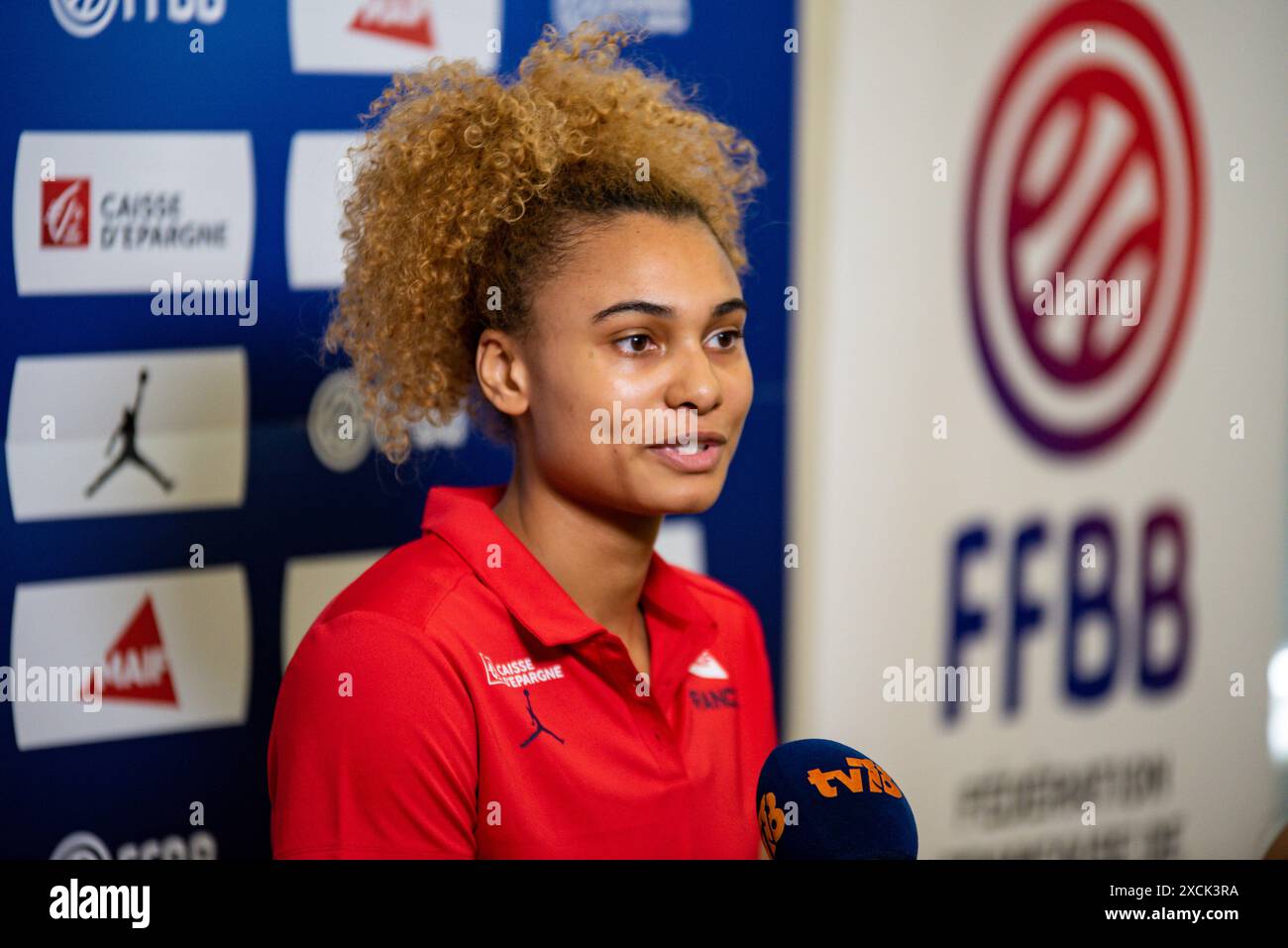 Paris, France. 17th June, 2024. Eve Wembanyama of France during the ...