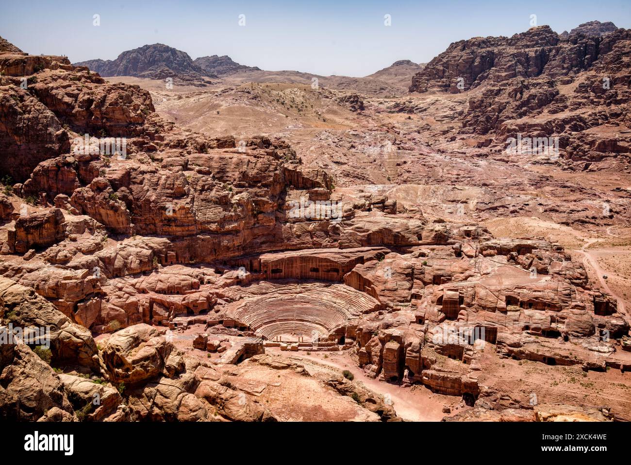Amphitheater in Wadi Rum valley, Jordan Stock Photo - Alamy