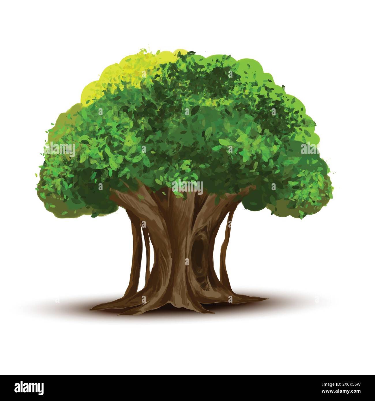 An isolated tree on white background Stock Vector Image & Art - Alamy