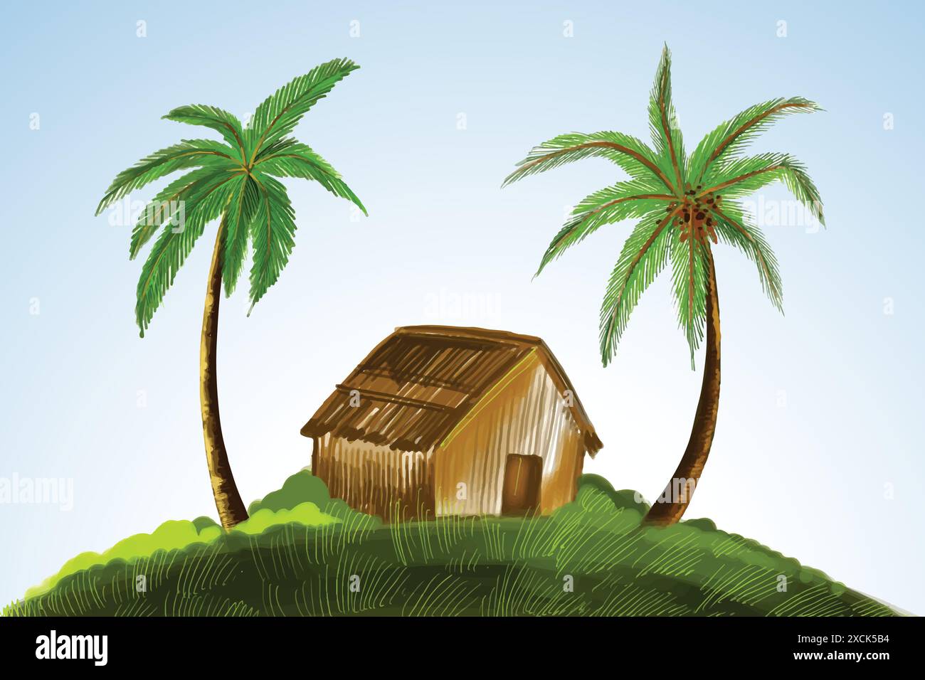 Beautiful house in spring Stock Vector Images - Alamy