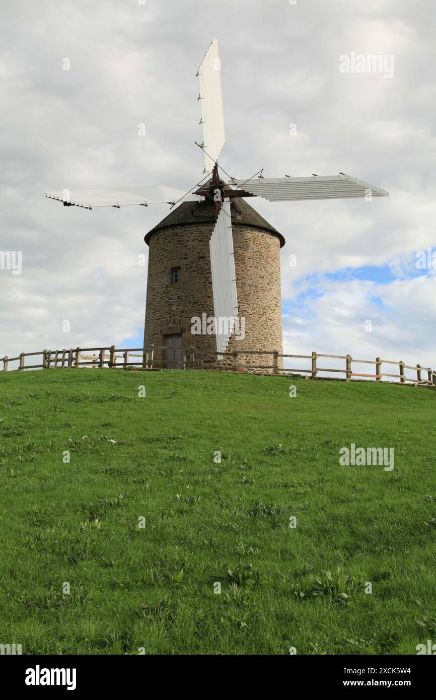 The Windmill of Moidrey in the town of Pontorson is dating from 1806 ...