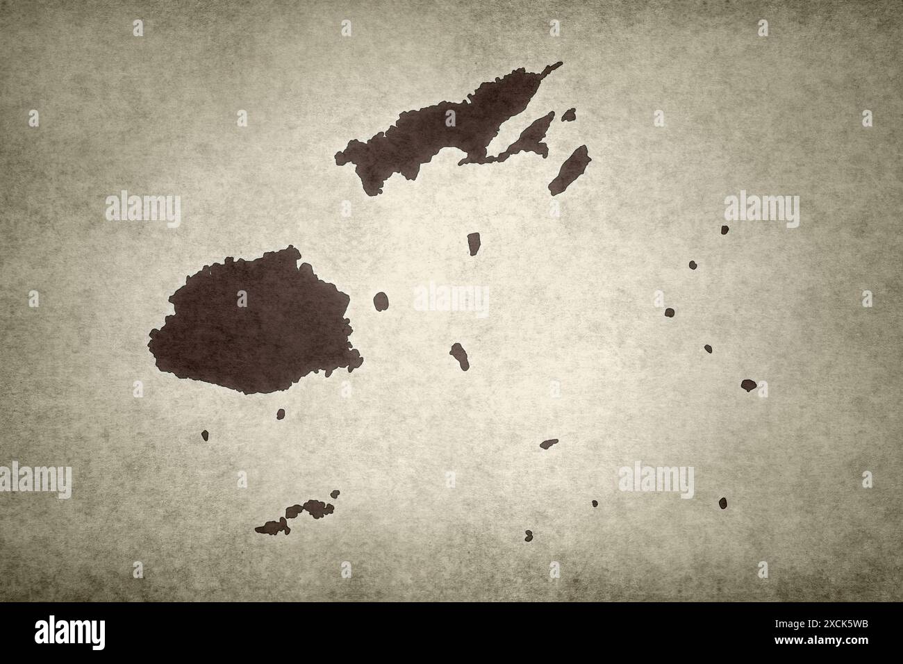 Grunge map of the Fiji printed on an old paper Stock Photo - Alamy