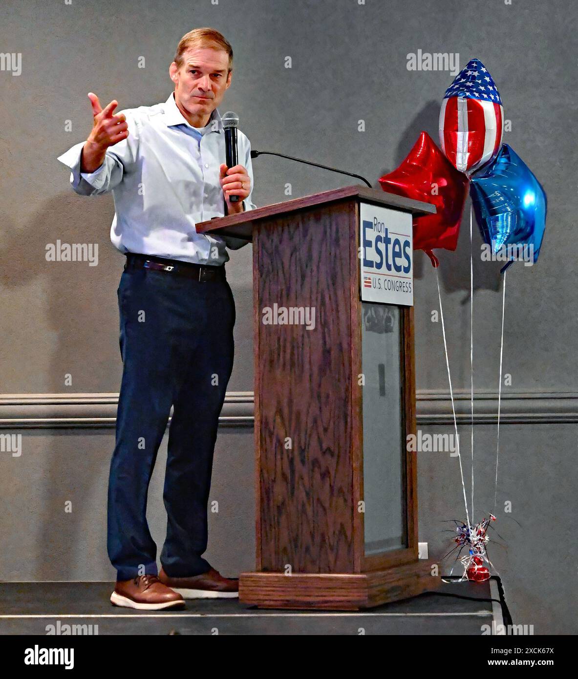 WICHITA, KANSAS - JUNE 15, 2024 House Judiciary Chairman Jim Jordan (R ...