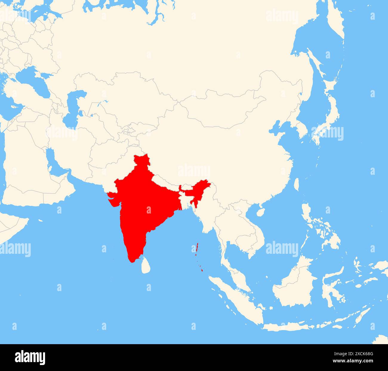 India administrative political map hi-res stock photography and images ...