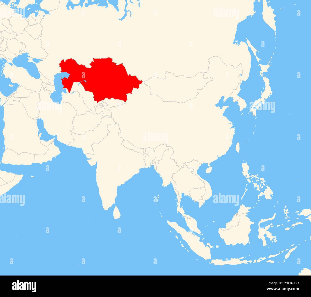 World map of kazakhstan hi-res stock photography and images - Alamy