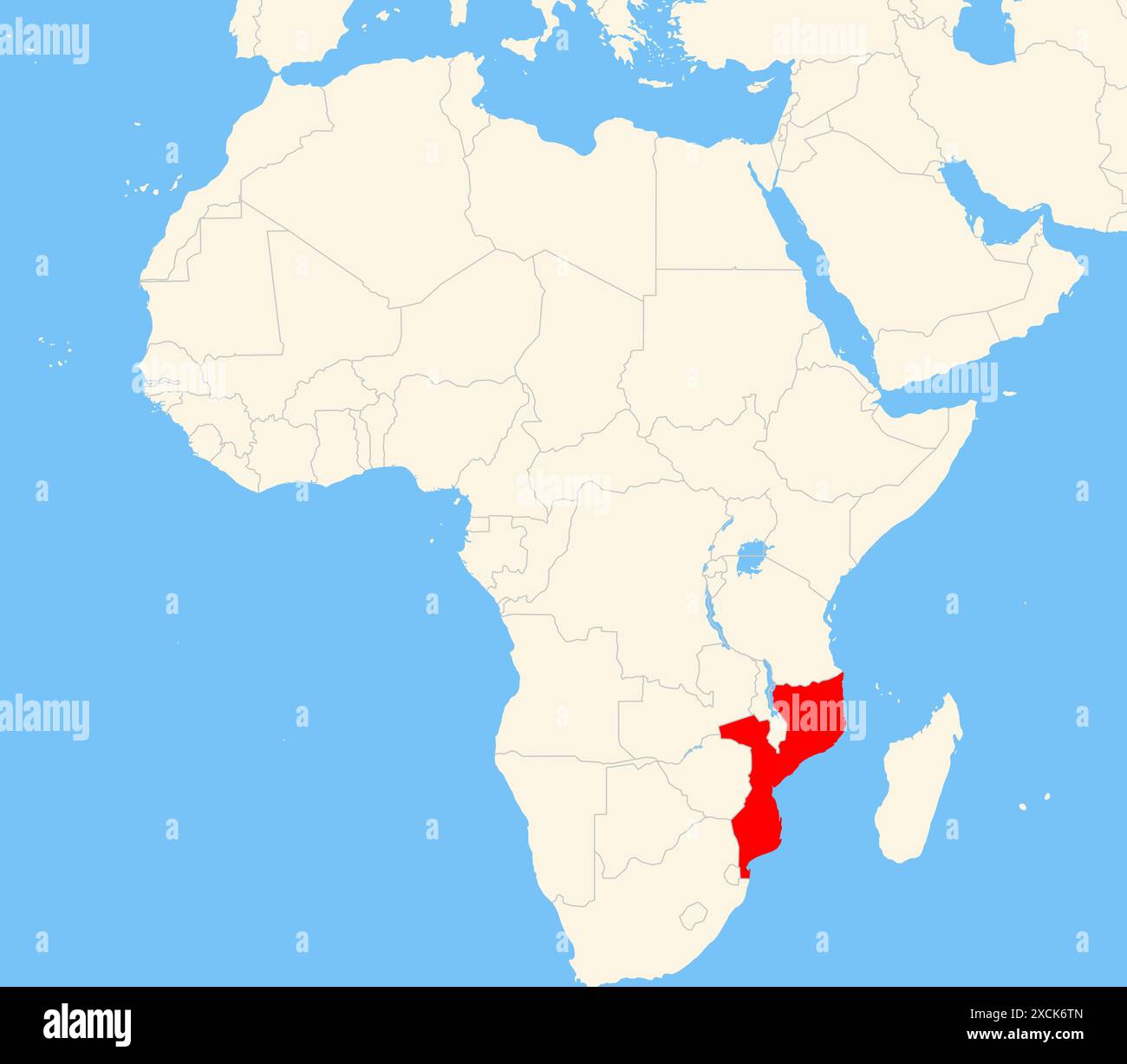 Mozambique Africa Map Map Of Mozambique And Neighbouring Countries