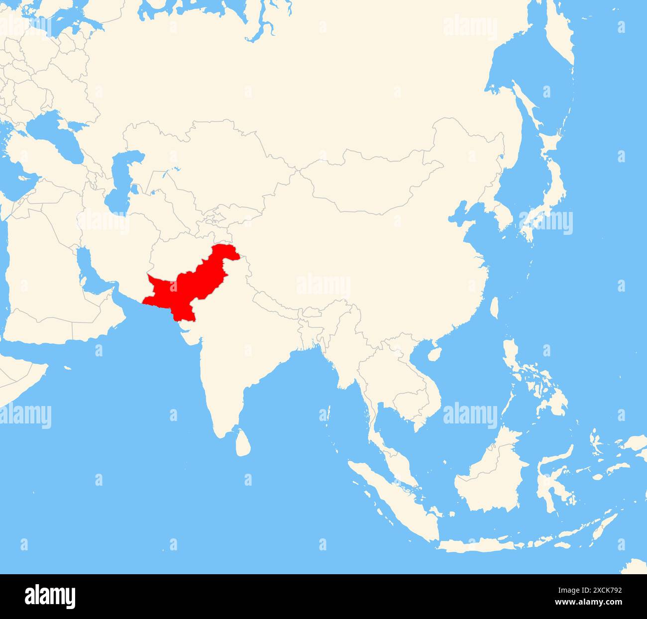 Pakistan country map hi-res stock photography and images - Alamy