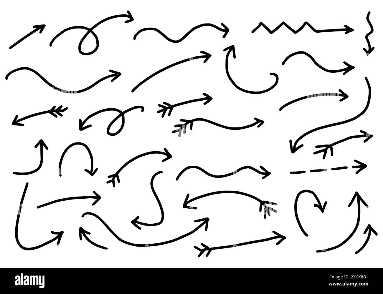 Hand drawn creative arrow set design Stock Vector Image & Art - Alamy