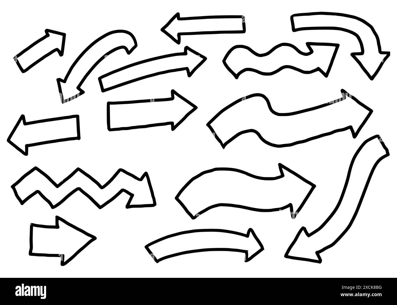 Hand drawn stylish arrow set design Stock Vector Image & Art - Alamy