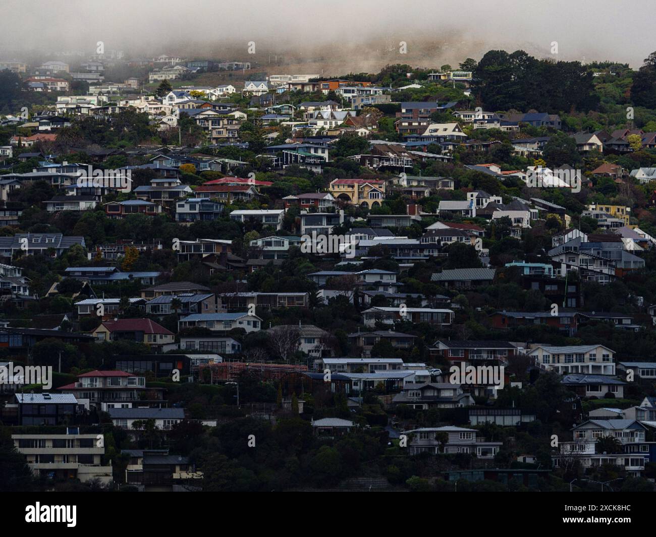 Mount Pleasant typical hillside houses homes buildings neighborhood in ...