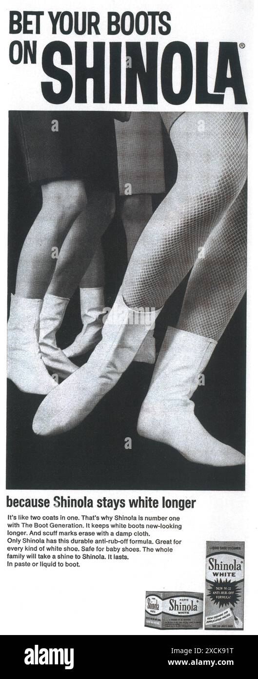 1960s fashion white boots hi-res stock photography and images - Alamy