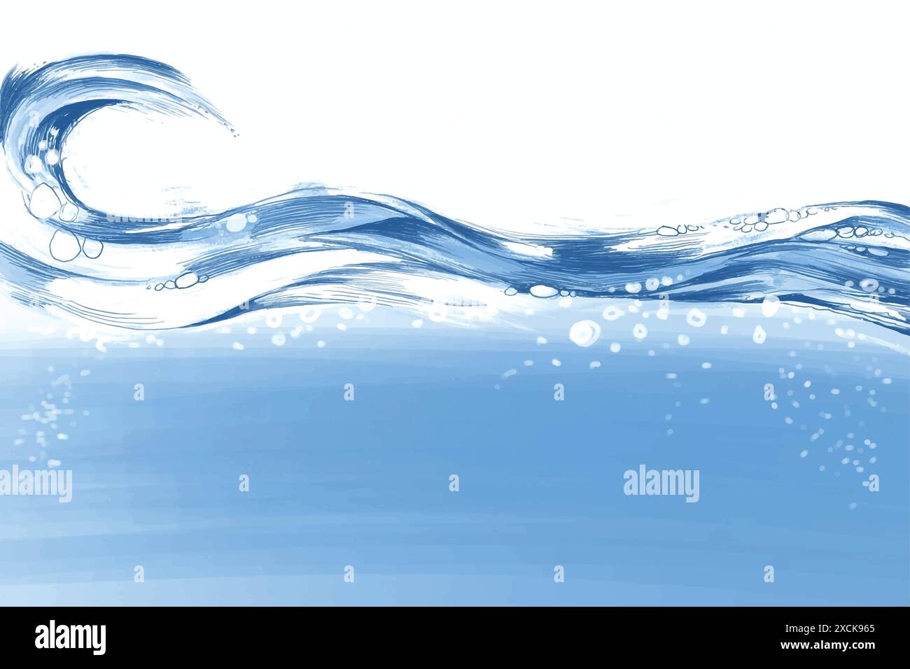 Watercolor deep sea blue Stock Vector Images - Alamy