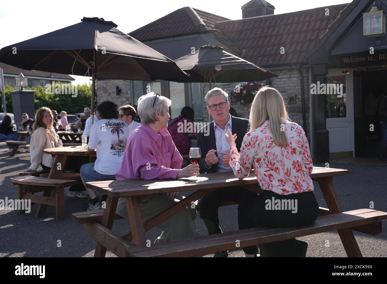 Labour Party leader Sir Keir Starmer with Claire Hazelgrove, the Labour ...