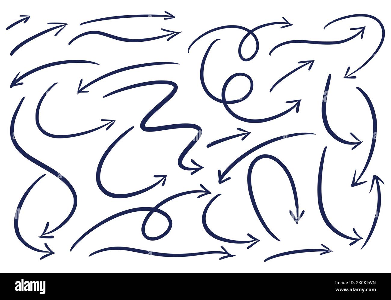 Hand drawn creative arrow set design Stock Vector Image & Art - Alamy