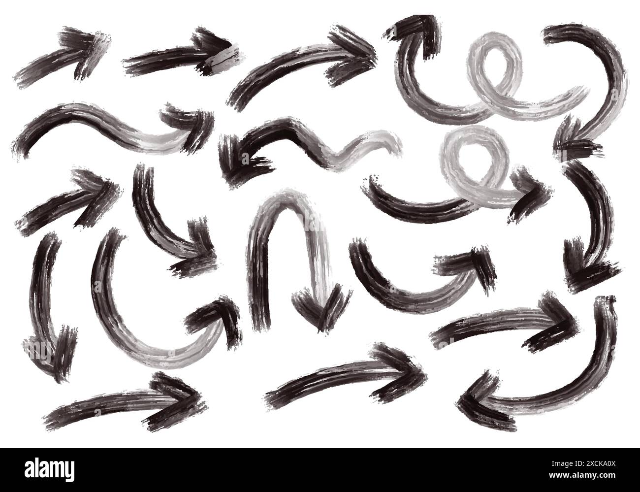 Hand drawn different arrow set design Stock Vector Image & Art - Alamy