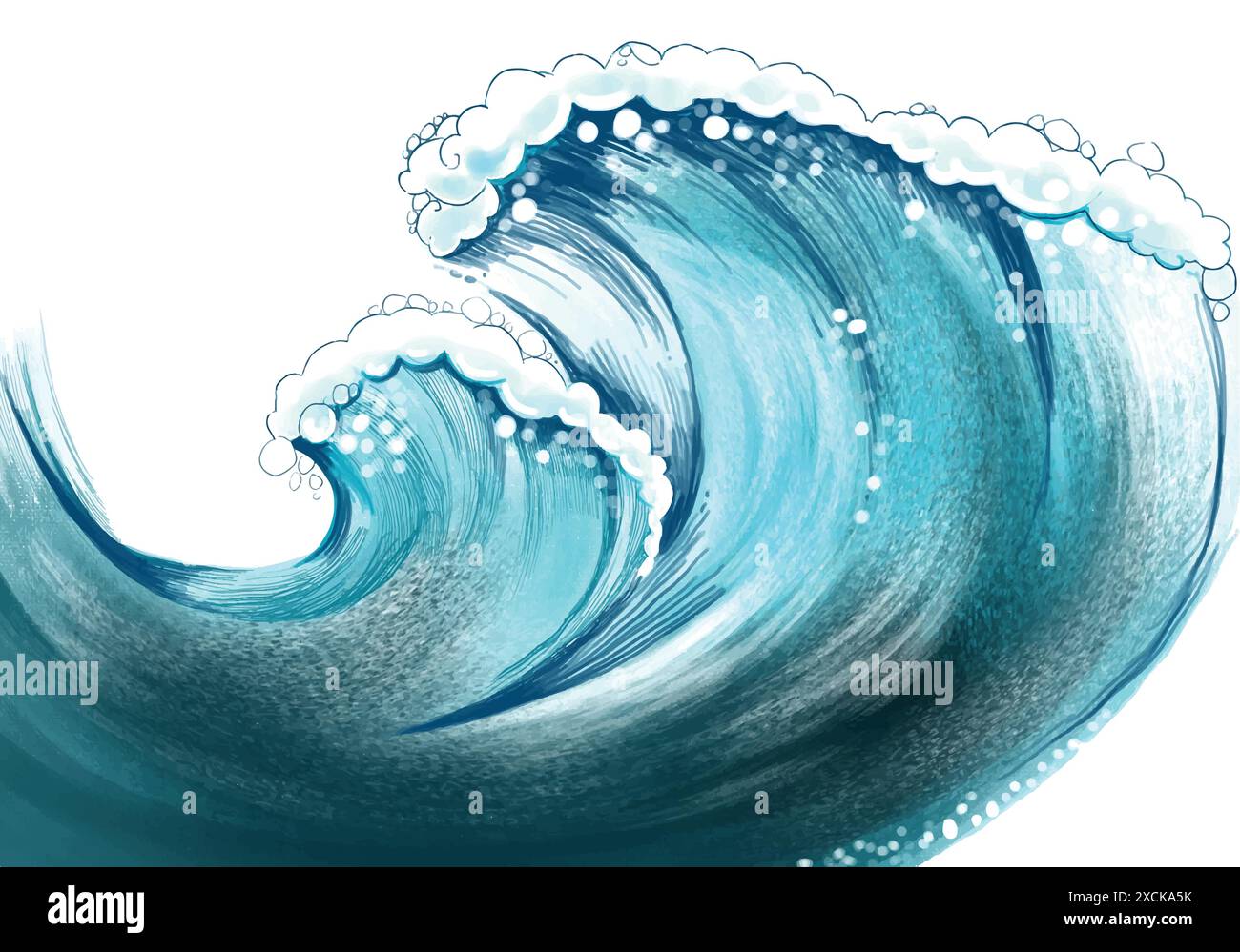 World ocean day celebration on sea ocean wave background Stock Vector ...