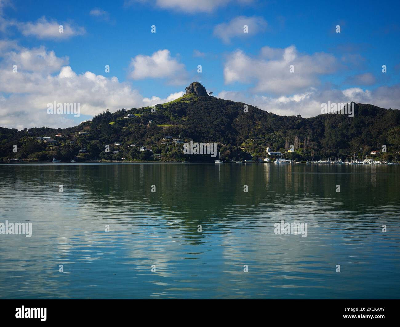 Ohakiri St Paul's Rock prominent rock formation mountain hill top seen ...