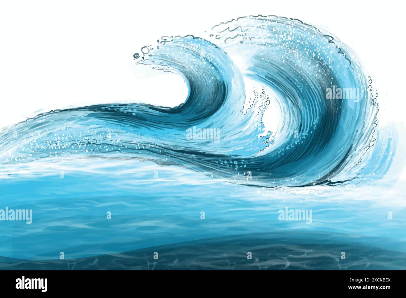 World ocean day celebration on sea ocean wave background Stock Vector ...
