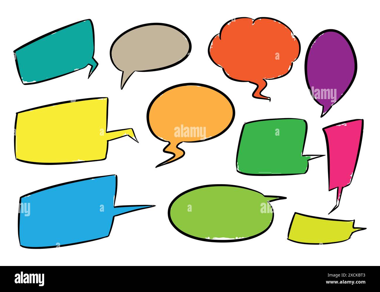 Speech thought bubble shapes Stock Vector Images - Alamy