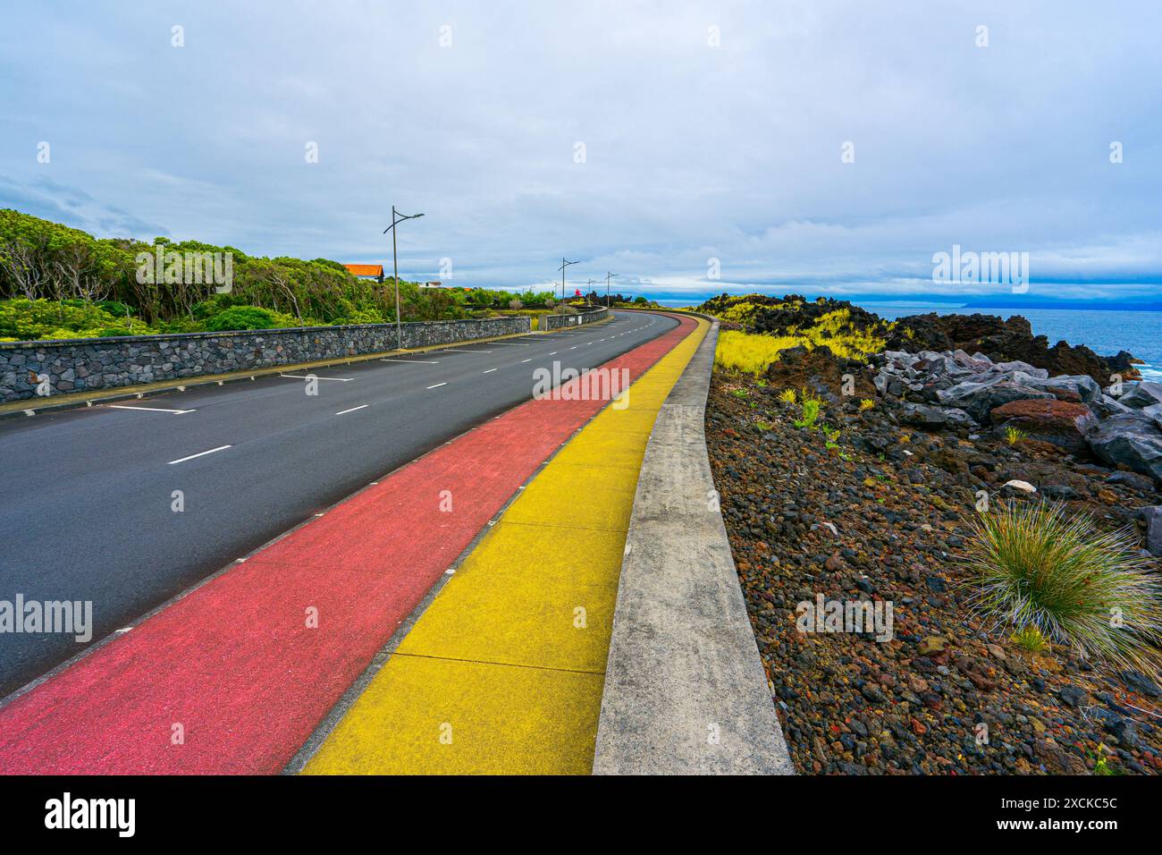 Coastal area of the parish of Sao Roque on the island of Pico in the ...