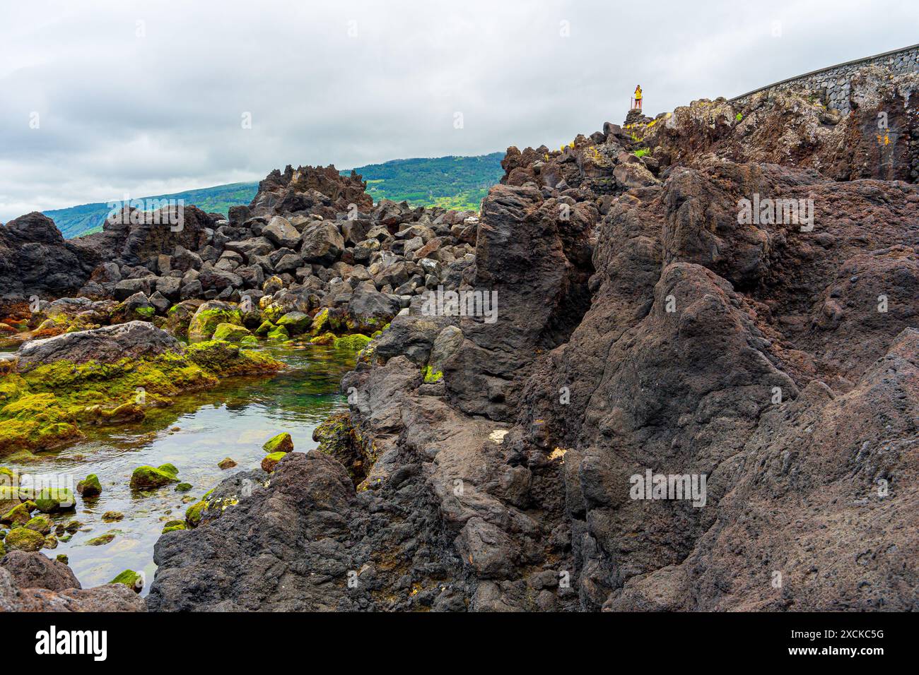 Area of natural pools with color contrasts in the parish of Saoo Roque ...