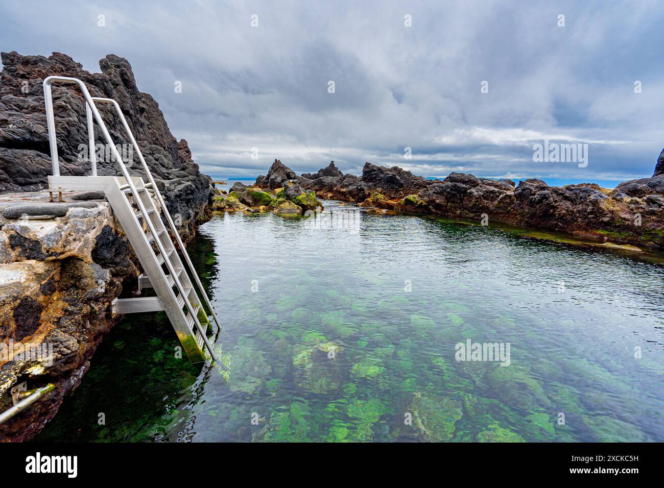 Area of natural pools with color contrasts in the parish of Saoo Roque ...