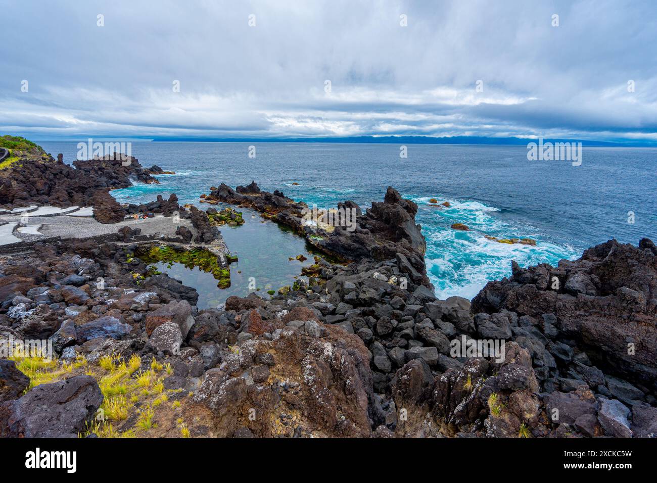 Area of natural pools with color contrasts in the parish of Saoo Roque ...