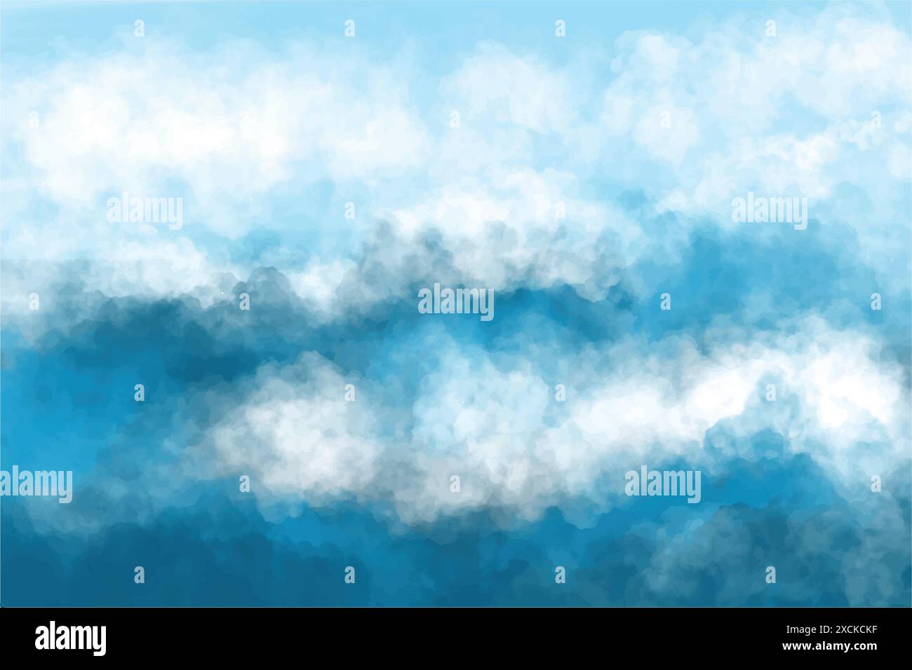 Realistic blue cloud background Stock Vector Image & Art - Alamy