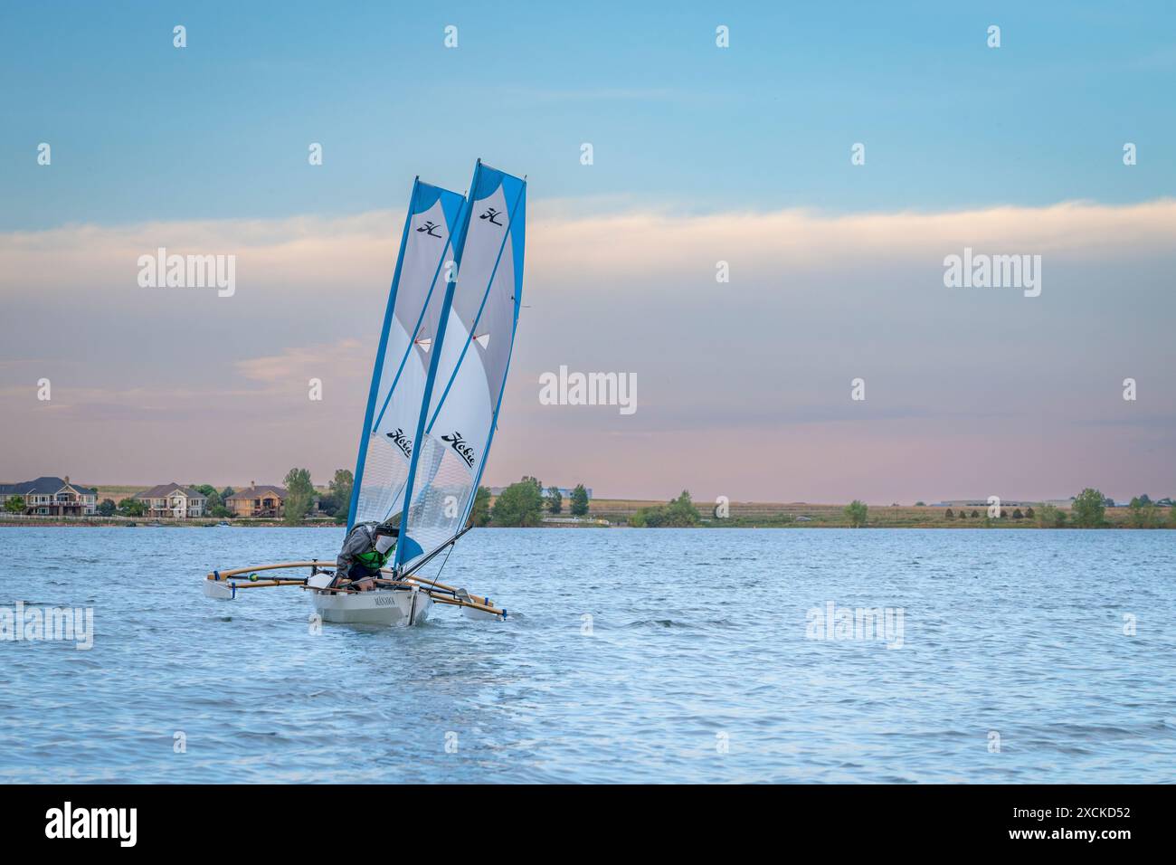 Loveland, CO, USA - June 2, 2024: Sailing Rowcruiser, homebuilt ...