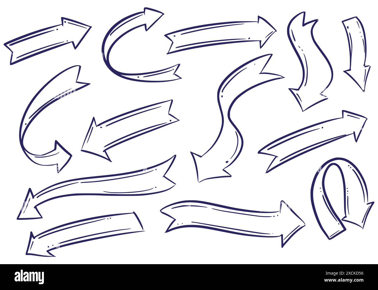 Hand drawn creative arrow set design Stock Vector Image & Art - Alamy