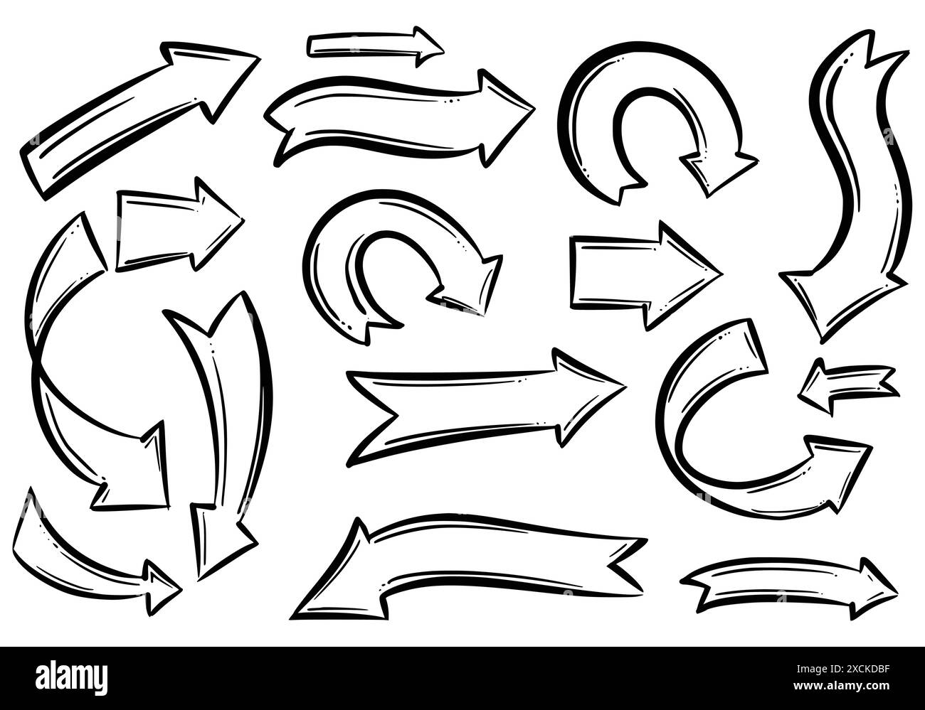 Hand drawn creative arrow set design Stock Vector Image & Art - Alamy