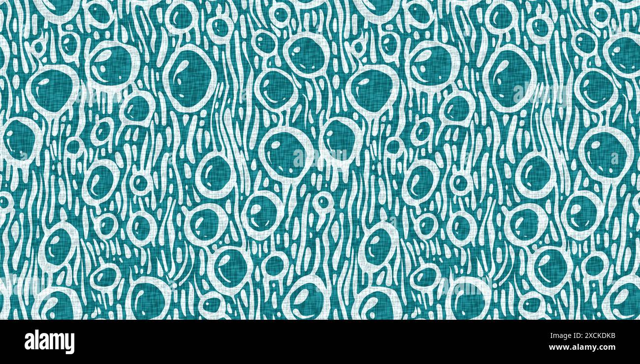 Turquoise water bubbles circle dot seamless texture border pattern ...