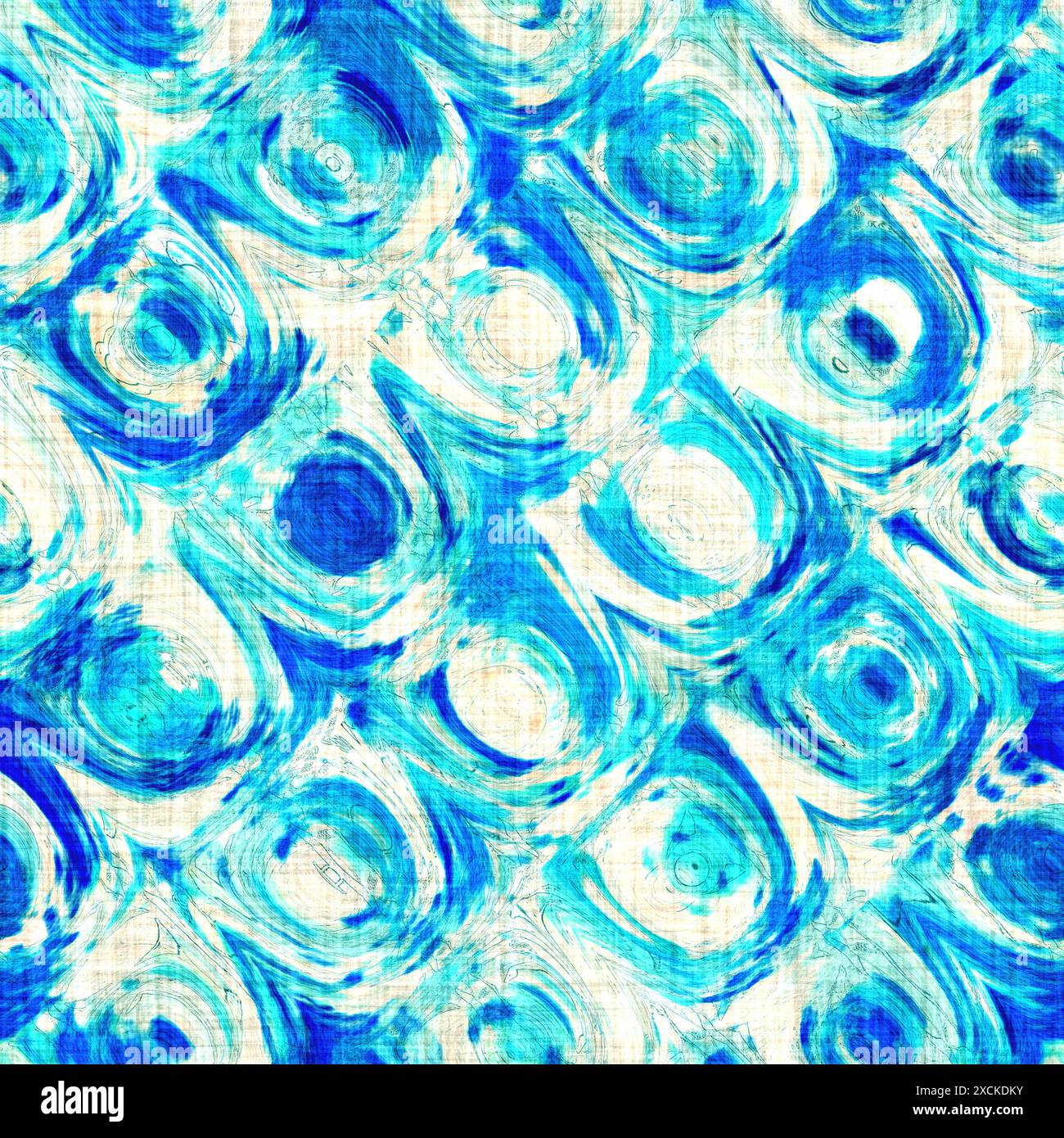 Summer blue dyed wave water pattern with broken linear blotch effect ...