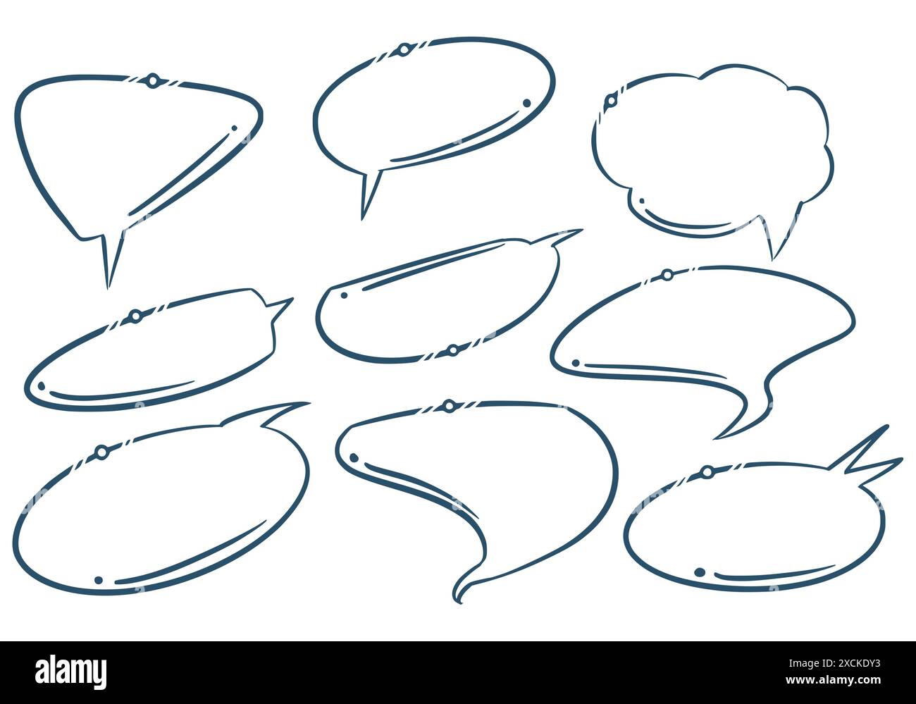Hand draw chat sketch set design Stock Vector Image & Art - Alamy