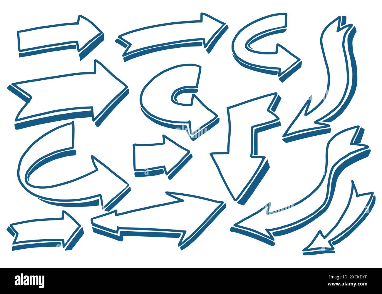 Hand drawn creative arrow set design Stock Vector Image & Art - Alamy