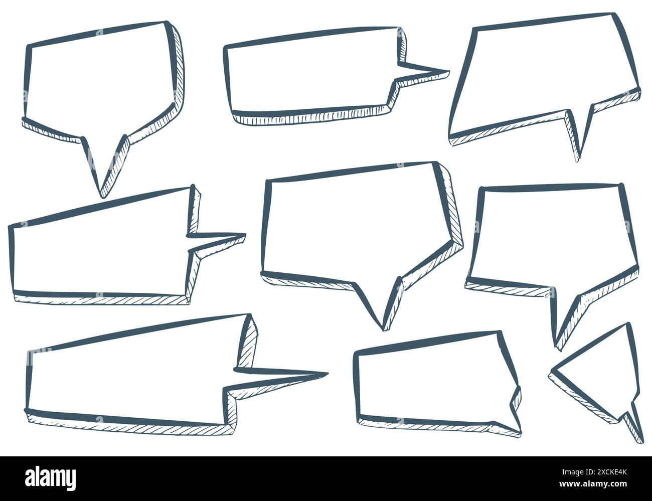 Hand draw chat sketch set design Stock Vector Image & Art - Alamy